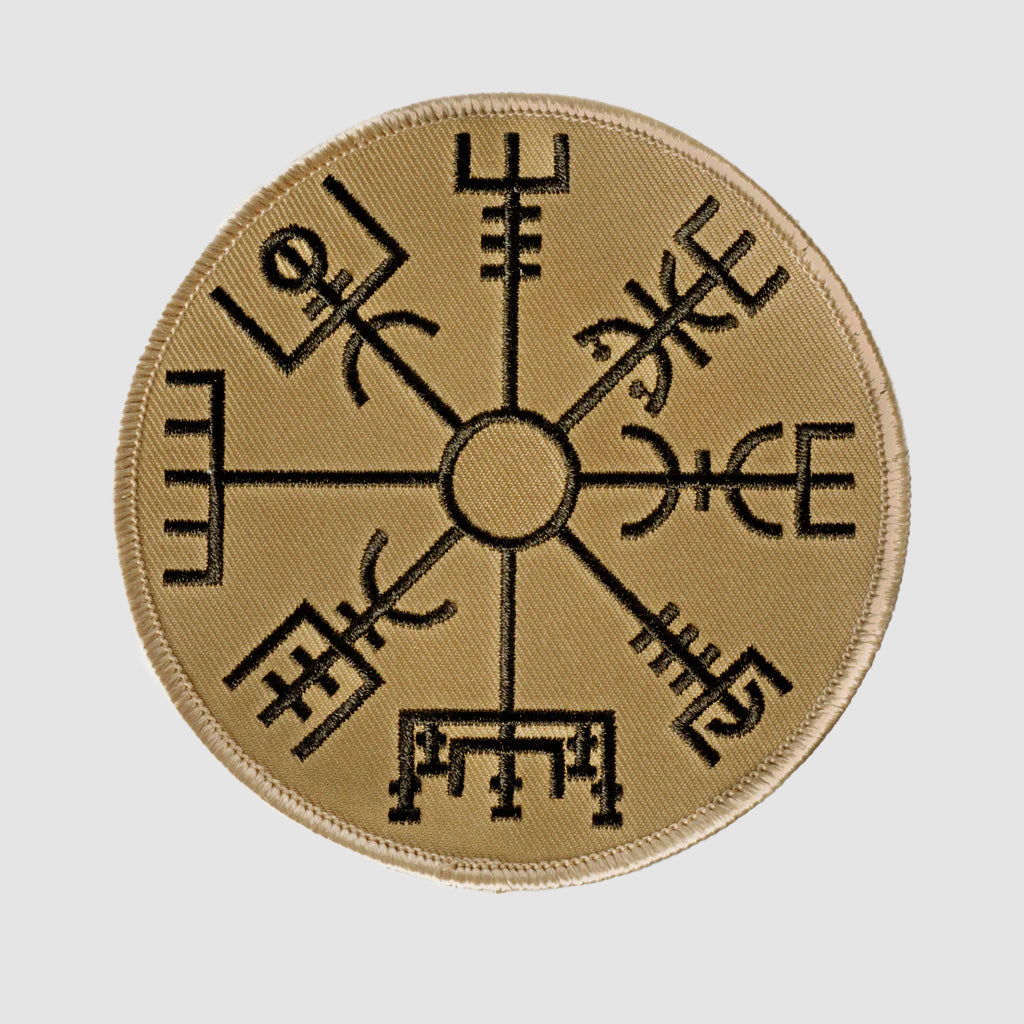 Vegvisir Patch, Embroidered, Desert – Grimfrost Intl