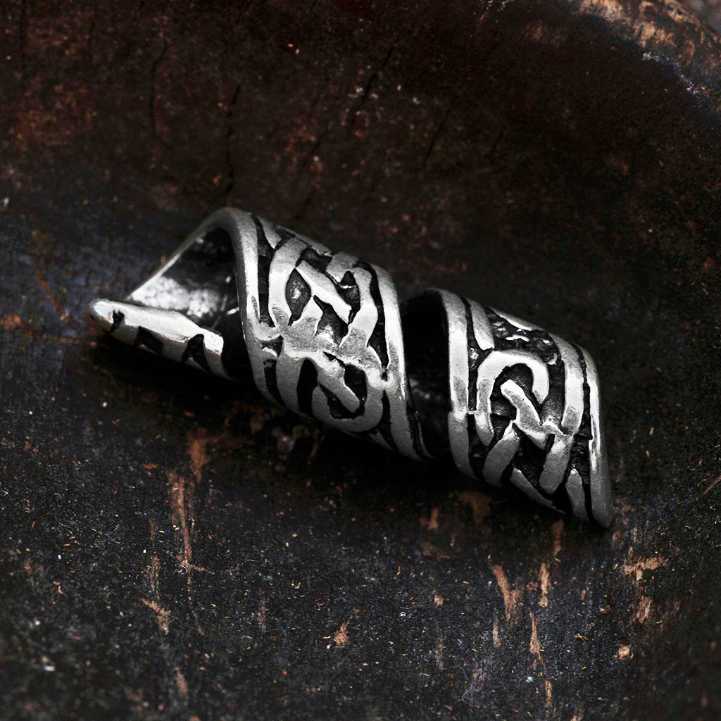 Knotwork Beard Ring, Silver – Grimfrost Intl