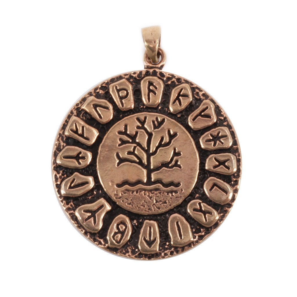 Runic Yggdrasil Amulet, Bronze – Grimfrost Intl
