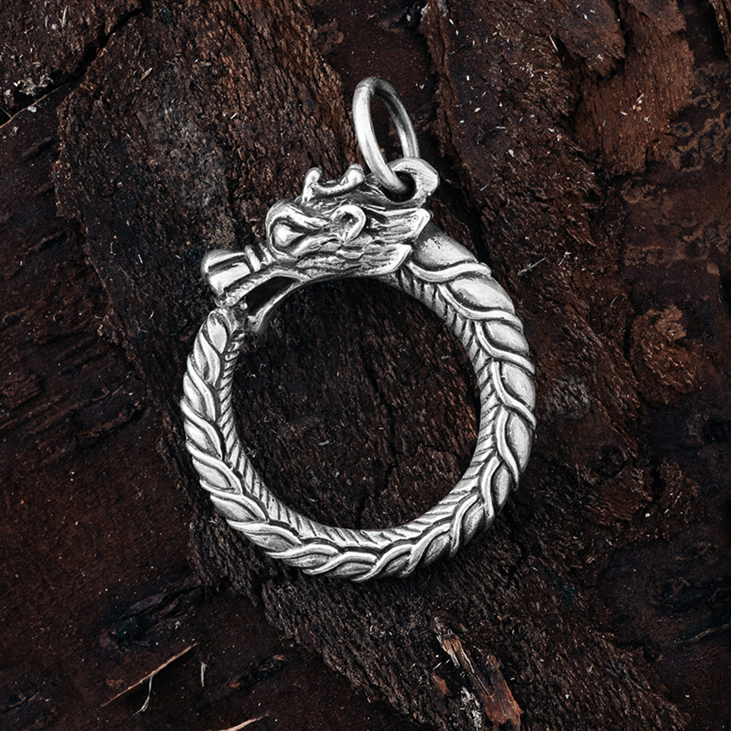 Jörmungandr Amulet, Silver – Grimfrost Intl