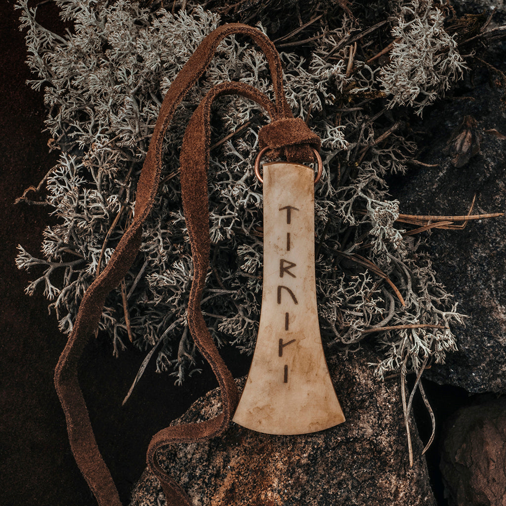 Tyr Amulet, Bone – Grimfrost Intl