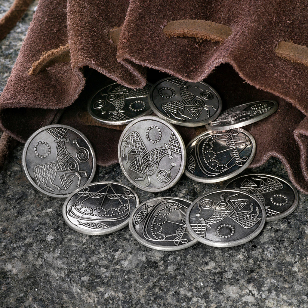Viking Coins and Pouch, Silver – Grimfrost Intl