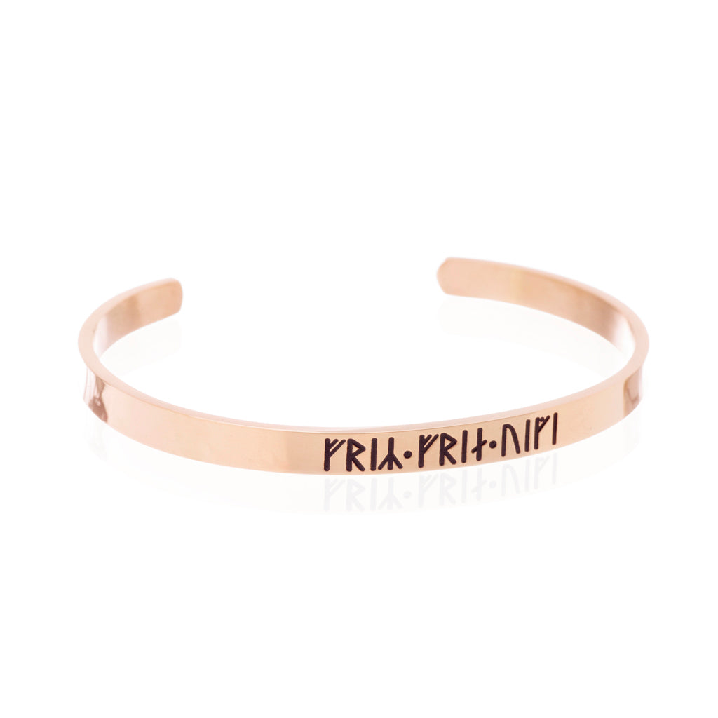 Freyr & Freyja Classic Bracelet, Rose Gold Titanium – Grimfrost Intl